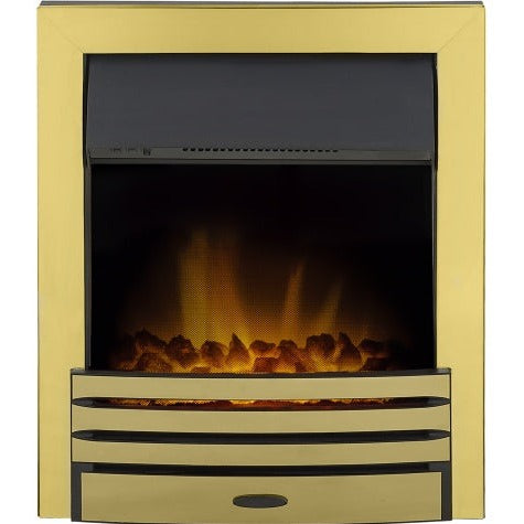 Adam Eclipse Electric Fire with Remote Control 23944 Brass – Radiant Fires